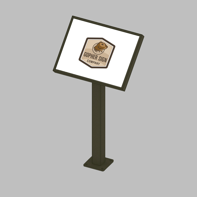ImageLOC® Framed Pedestal - Gopher Sign
